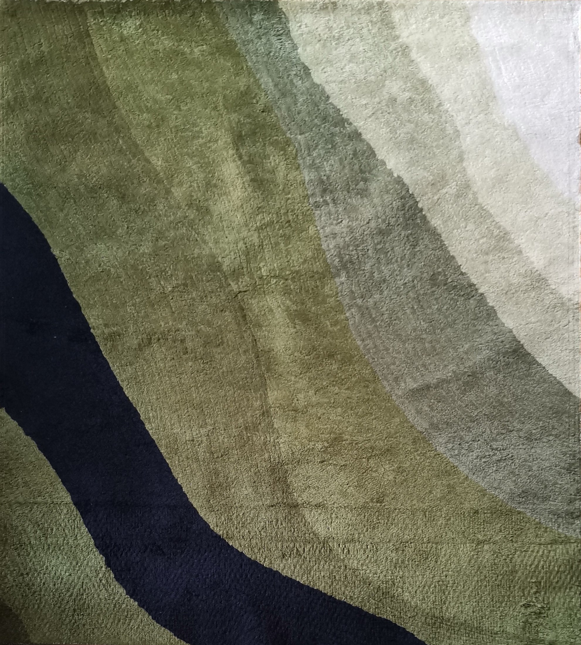 Sunset Rug in New Zealand Wool Shades of Green | High-Pile Luxury ...